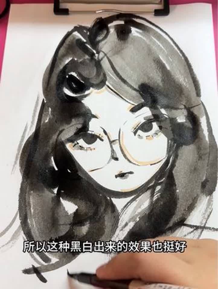 别问问就是我又骄傲了 毛笔简笔画