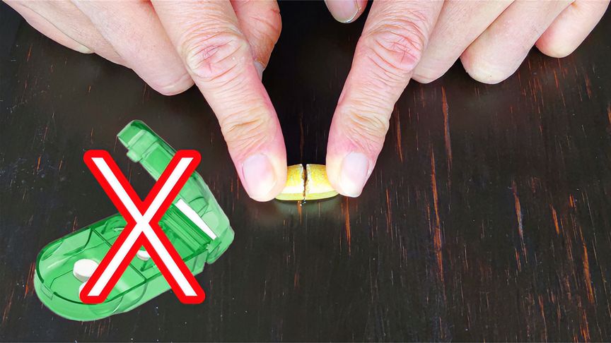 药片太大吞咽困难?原来这样就可以轻松断开,无需使用切药器