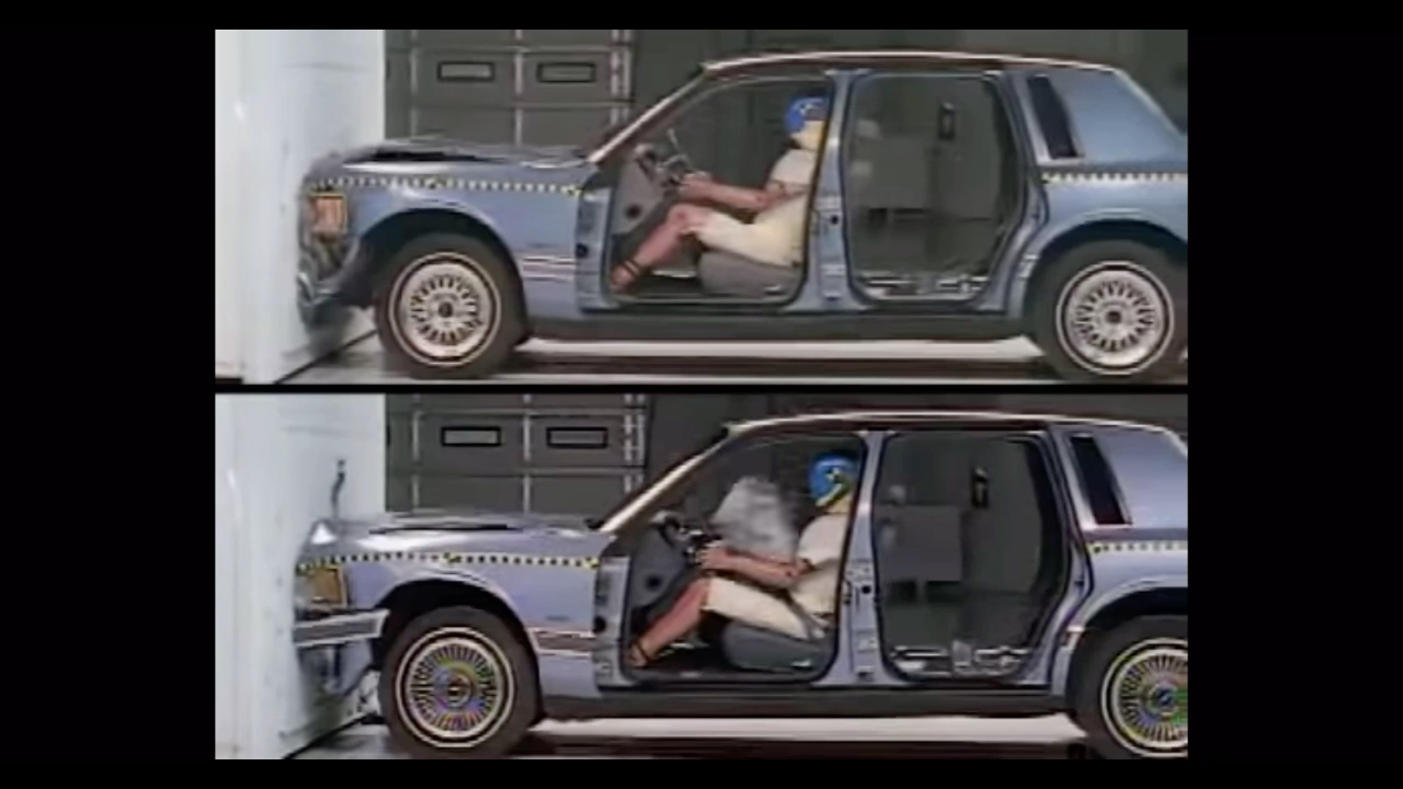 IIHS 早期对安全带和安全气囊在事故中所发挥的作用的研究