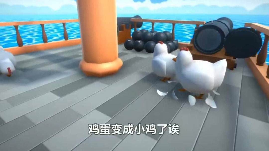 小歪玩游戏小鸡模拟器!我在船上开了养鸡场,把整艘船装满