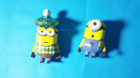 小黄人球童纸模型制作(11-4)3D立体纸模型玩具制作