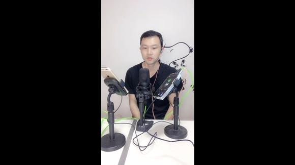 测试网红声卡OTG连接苹果7手机拍唱歌视频音质效果