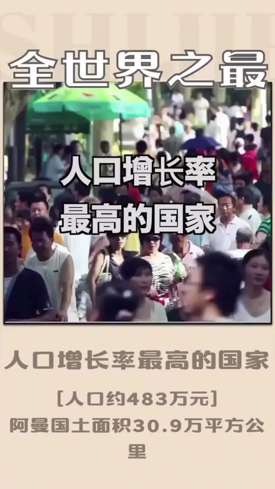 全球人口率增长最快国家,远远超过中国和印度,你知道在哪里吗?