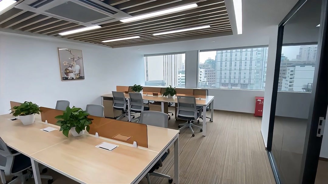 黄埔区420平方米公司办公室装修设计实景效果