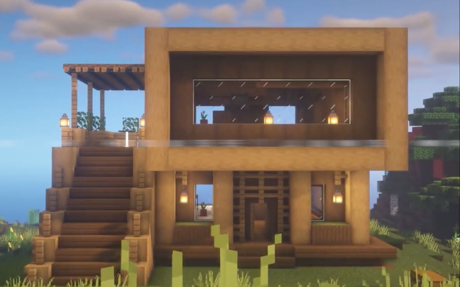 我的世界建筑教学:小木屋上集