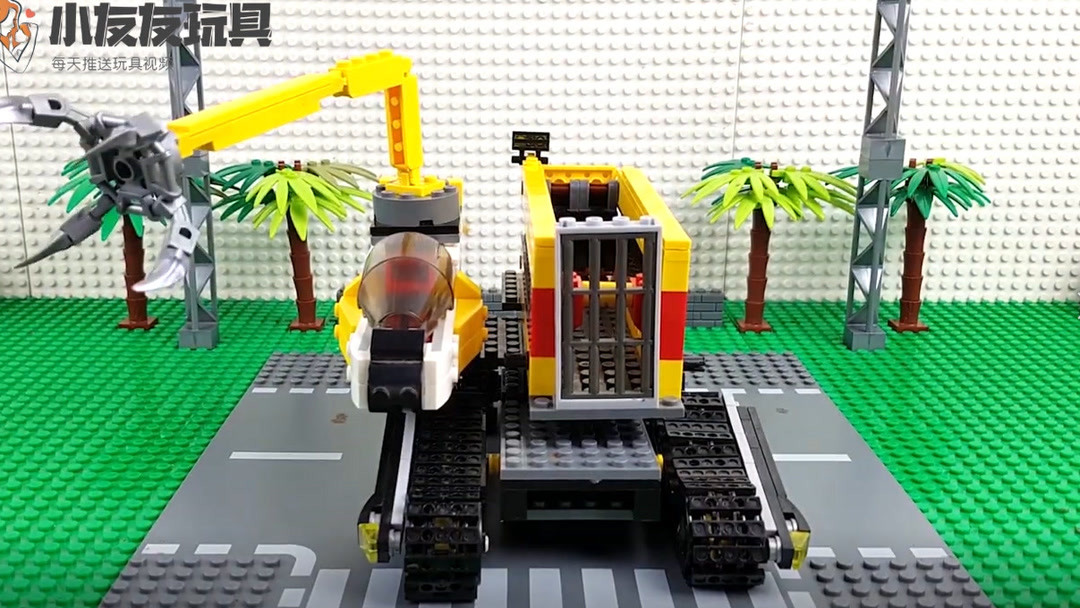 乐高拼积木警车,巨型卡车,挖掘机,推土机,儿童