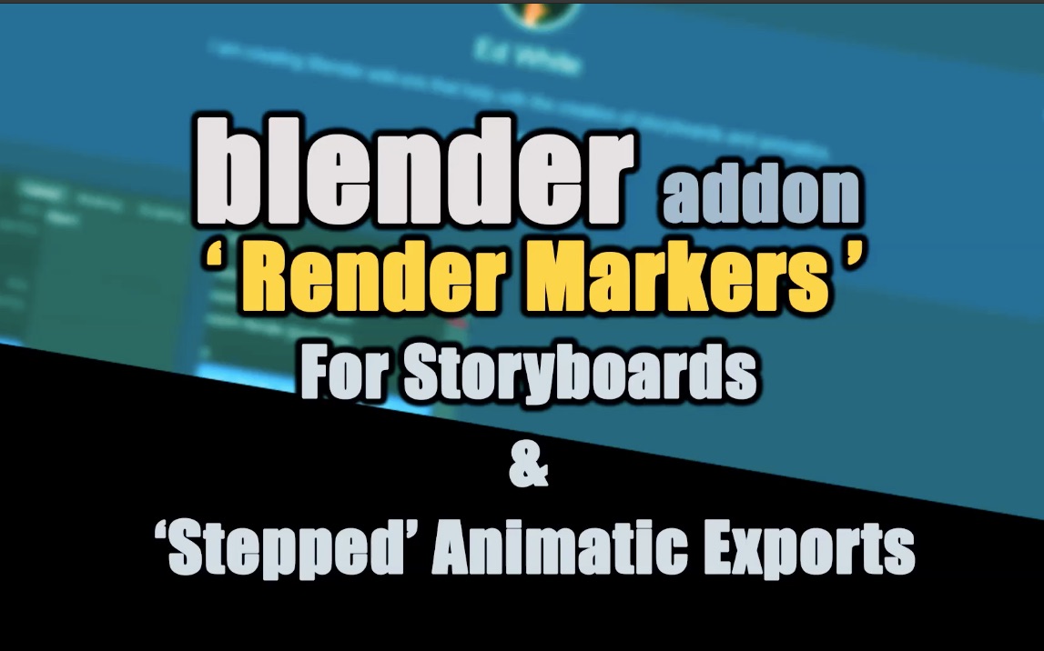 RENDER MARKERS - 故事版动画导出插件 for Blender(中字)
