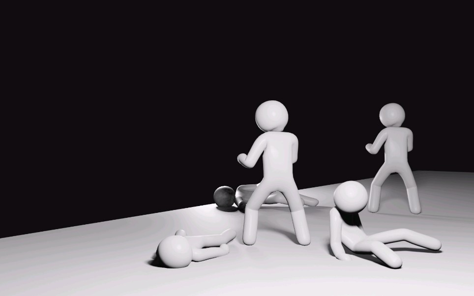 【blender】小人斗殴真好玩～