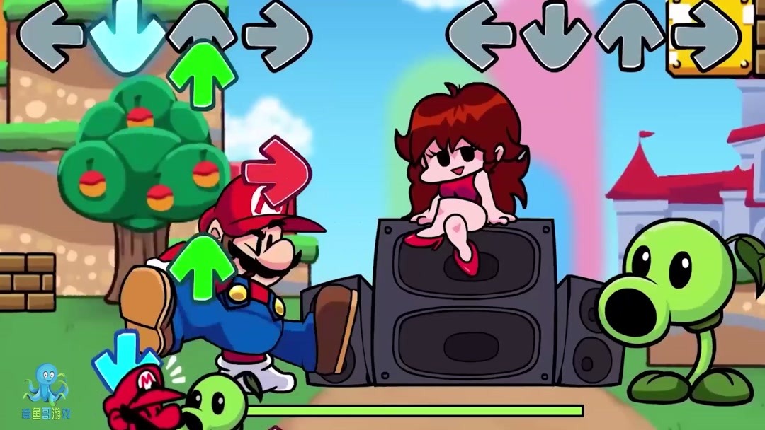 FNF周五放克动画:放克模组VS波比的游戏时间,大合唱Mommytime