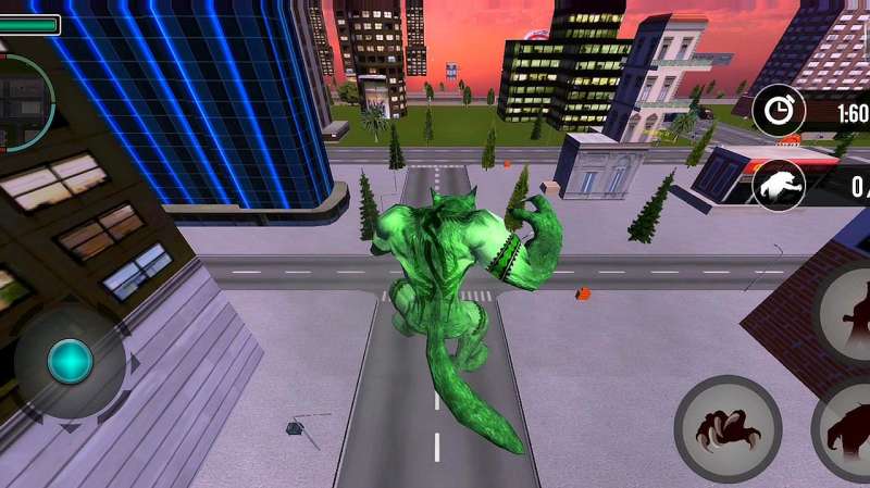 愤怒的狼人模拟器:超霸气的野狼进入城市是如何操作一招制胜?