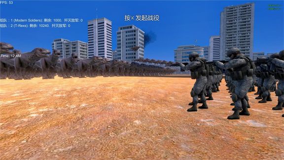 史诗战争模拟器:1000名现士兵,能否抵挡1万头霸王龙?