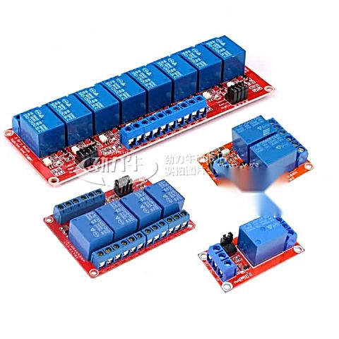 1248路5V9V12V24继电器模块支持高低电平触发带光耦隔离开发板