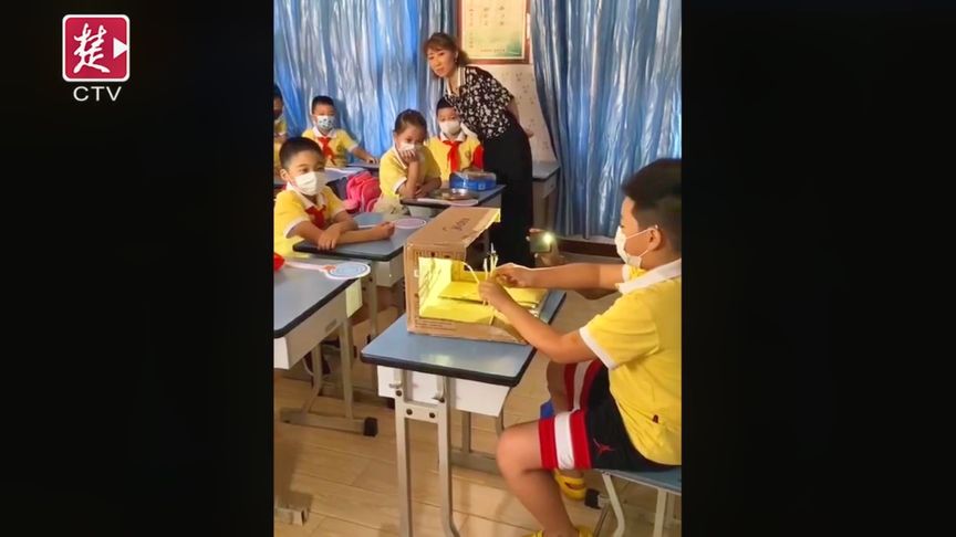 开学“汇报表演”,小学生自制皮影戏讲述战疫故事