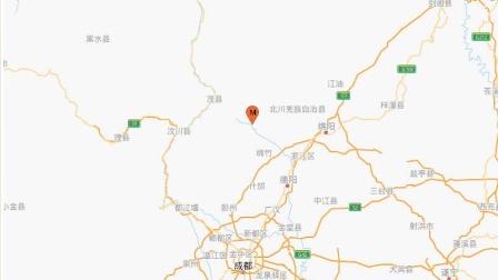 四川德阳市绵竹市发生3.4级地震 震源深度8千米