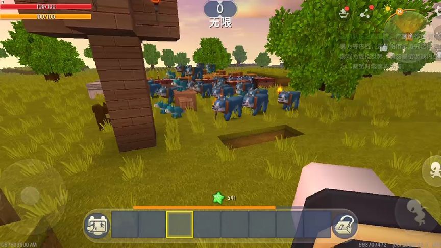 迷你世界50倍掉落生存:看看这些狗多不多?东西也很多。强不强?