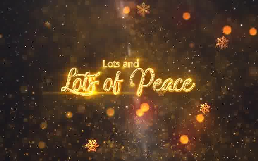 Premiere模板-Mogrt圣诞节开场金色粒子环绕标题展示模板