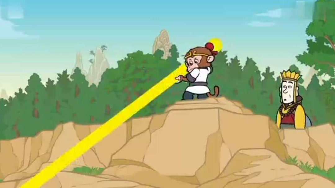 小小西游记:悟空变长金箍棒搅动大海