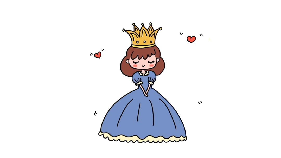 【简笔画】画一个漂亮的小公主,一看就会的那种,你学会了吗?