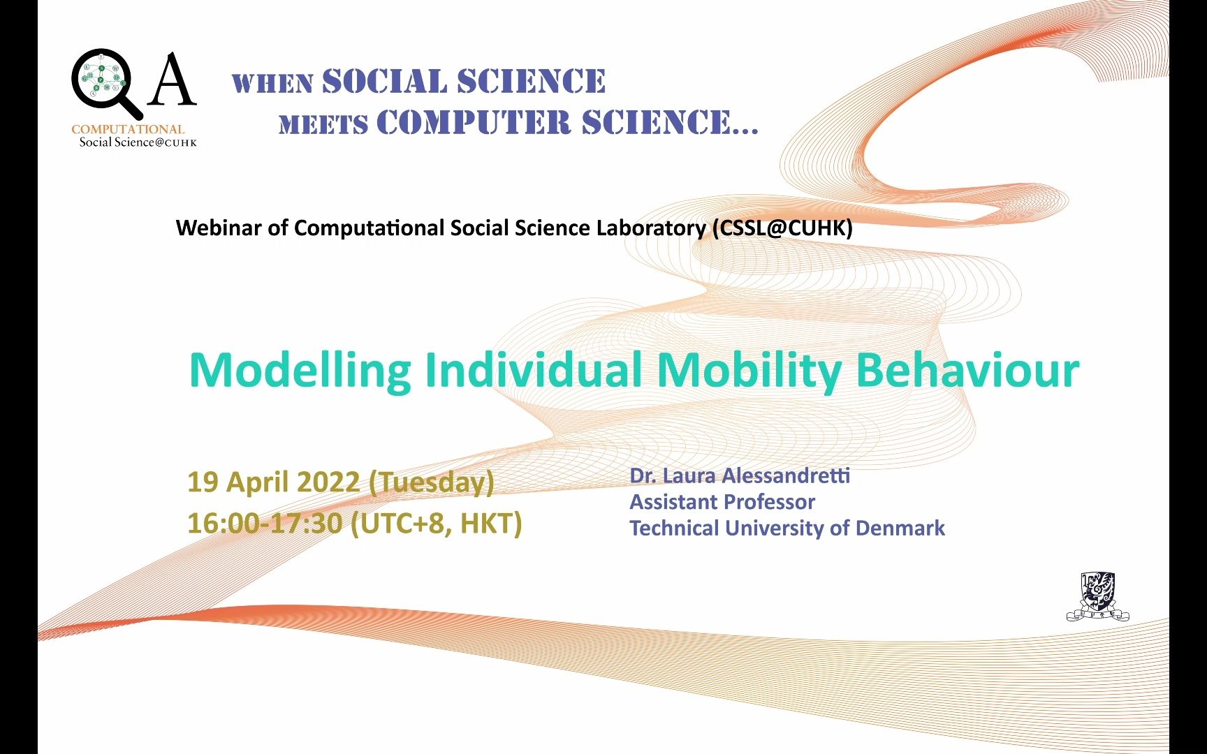 香港中文大学计算社会科学实验室 (CSSL@CUHK) 网络研讨会 – ...