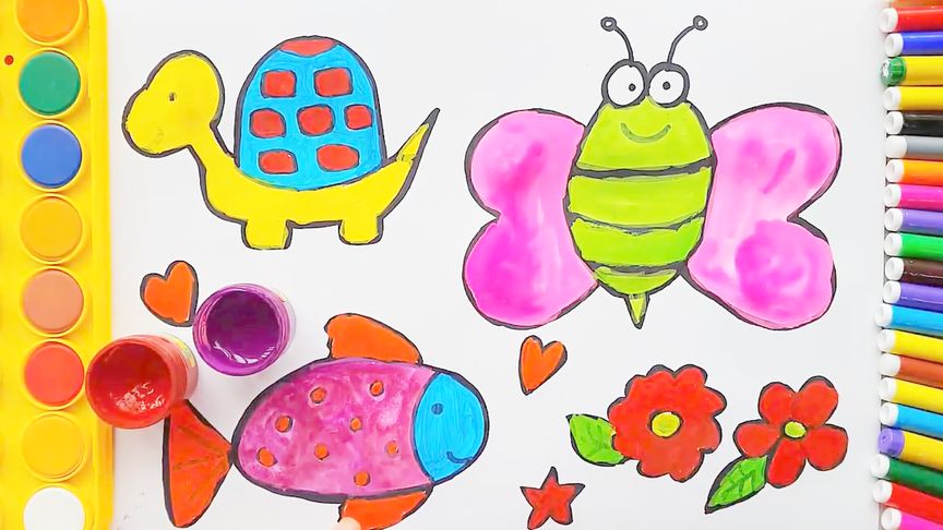 可爱的小动物们简笔画儿歌