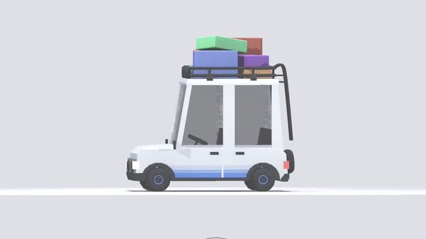 【Nomad建模】硬表面模型-蓝白汽车 #nomad #ipad建模 #3d建模