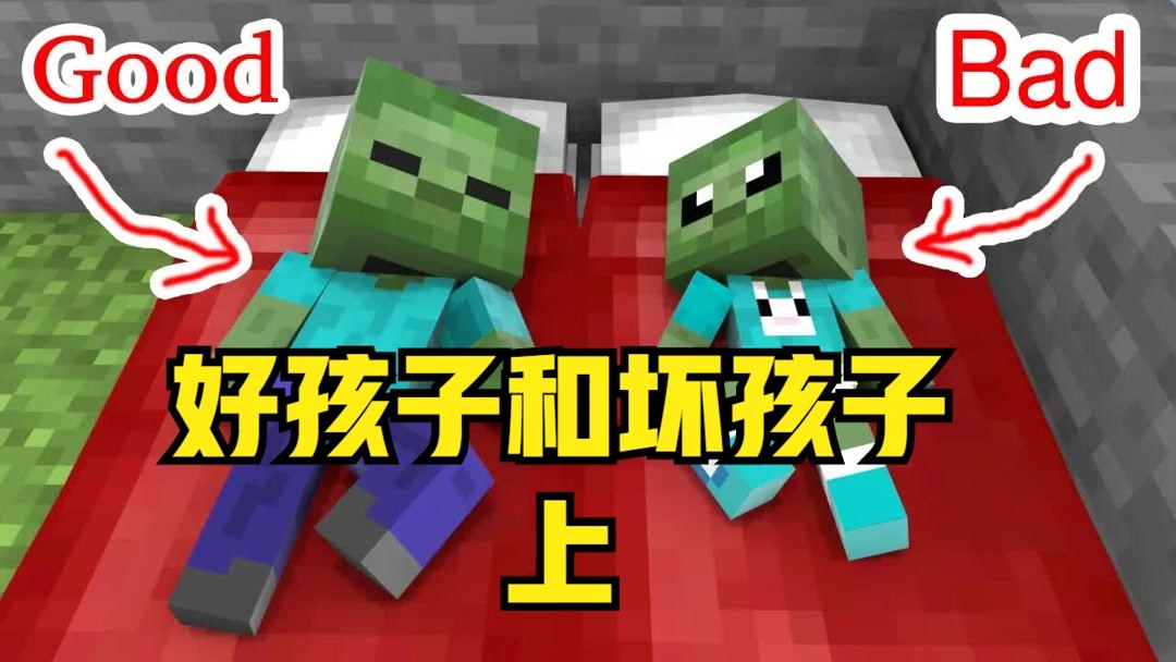 我的世界游戏搞笑怪物学院 好孩子和坏孩子 好孩子帮助警察抓坏蛋