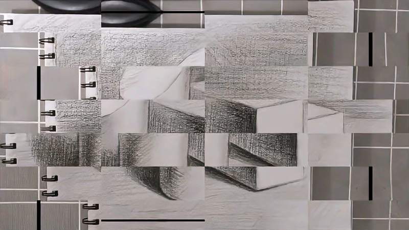 几何体素描组合「一」——素描 绘画 临摹 美术教育