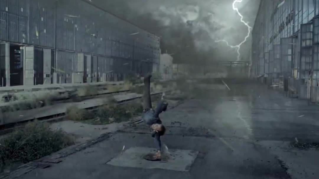 经典的灾难电影,超强激光阻止超级飓风,狂风暴雨,画面震撼