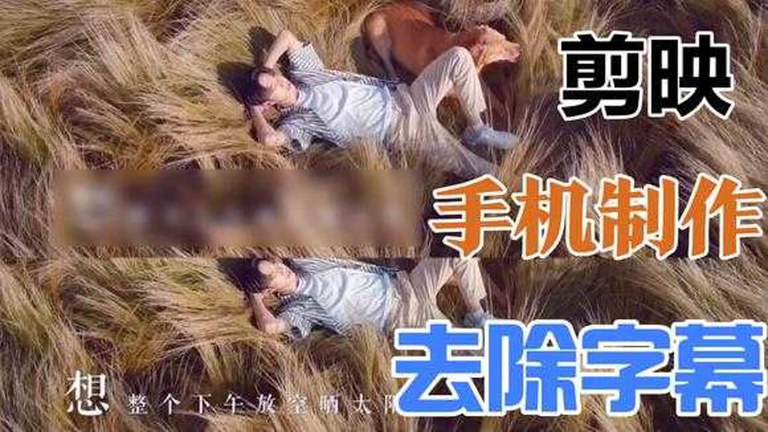 零基础剪映视频剪辑教程:怎么去除水印字幕?#学浪计划#超简单