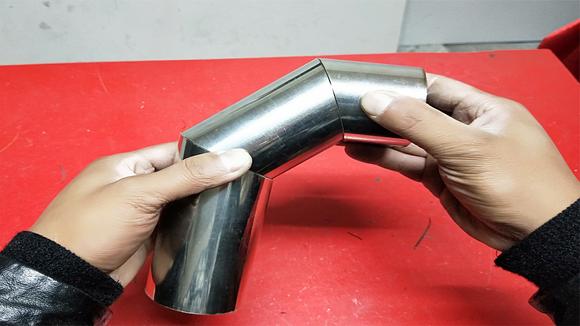 圆管如何切割三节弯头,这种方法真是一绝,真的太实用了!