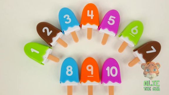 379 学习计数1-10为冰淇淋和小熊的孩子