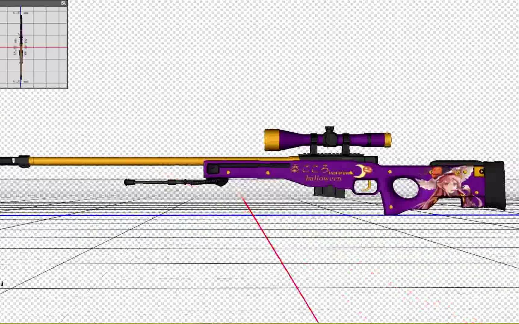 【CSGO】自制皮肤,AWP秦心的万圣夜!