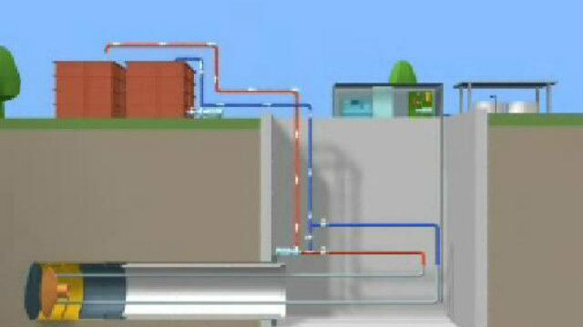 采用泥水平衡顶管修建电缆隧道三维动画