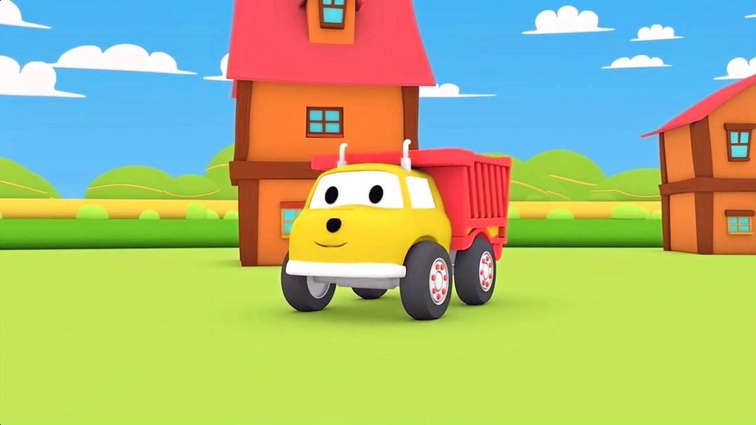 小卡车工程车推土机动画片