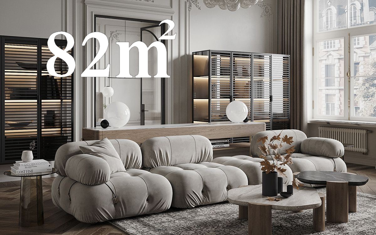 82㎡的新古典主义家居设计,又对复古风狠狠心动了