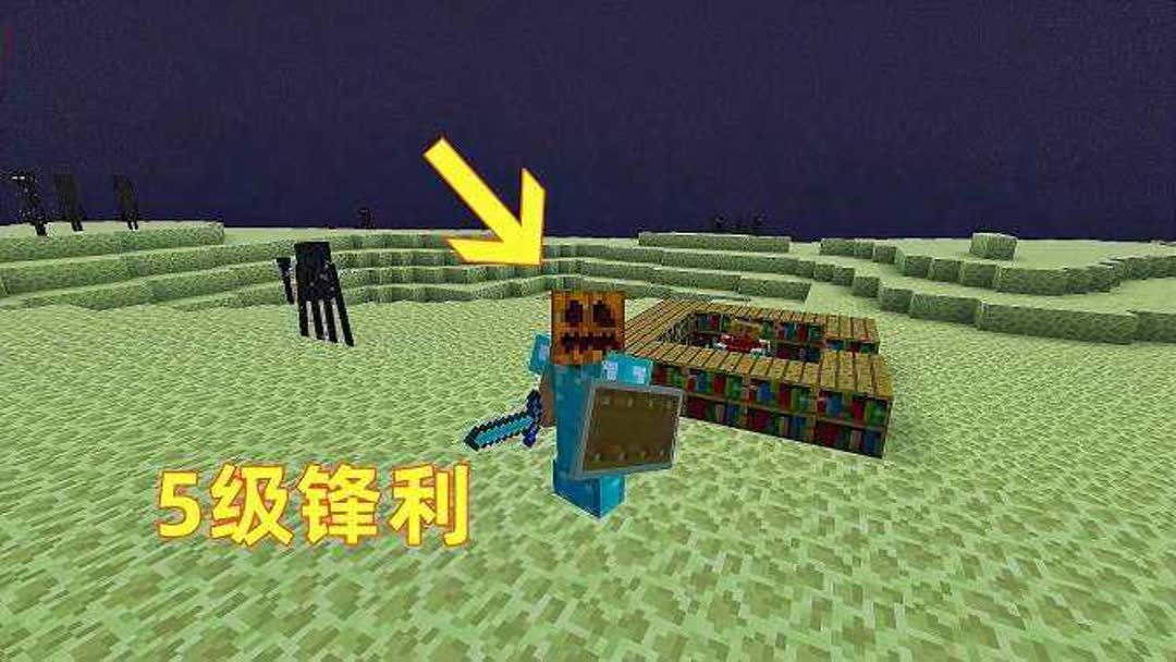 我的世界146!为了做把5级锋利钻石剑,我回到末地疯狂宰小黑