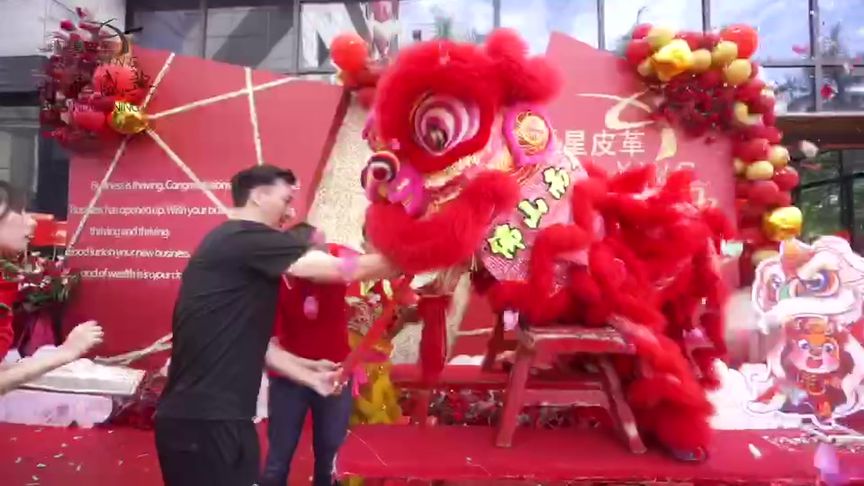 #开业大吉财源滚滚 醒狮队开业表演视频