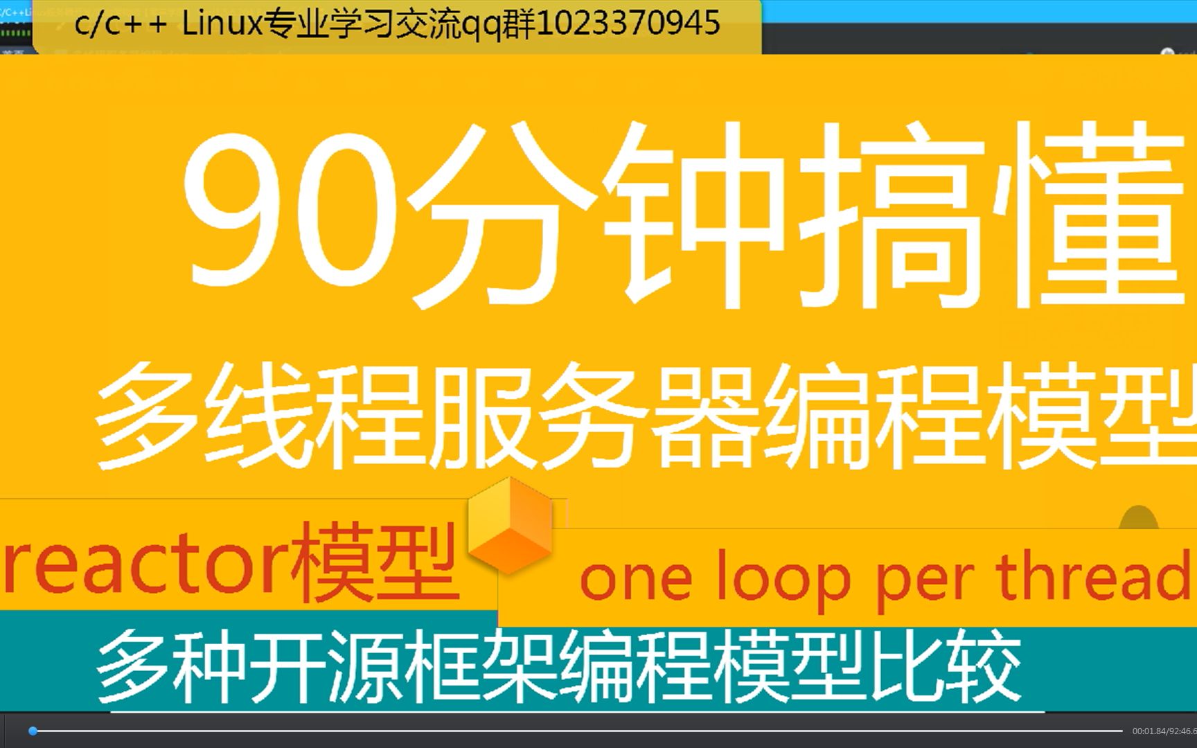 第一百三十讲| 90分钟搞懂多线程服务器编程模型|reactor模型| one ...