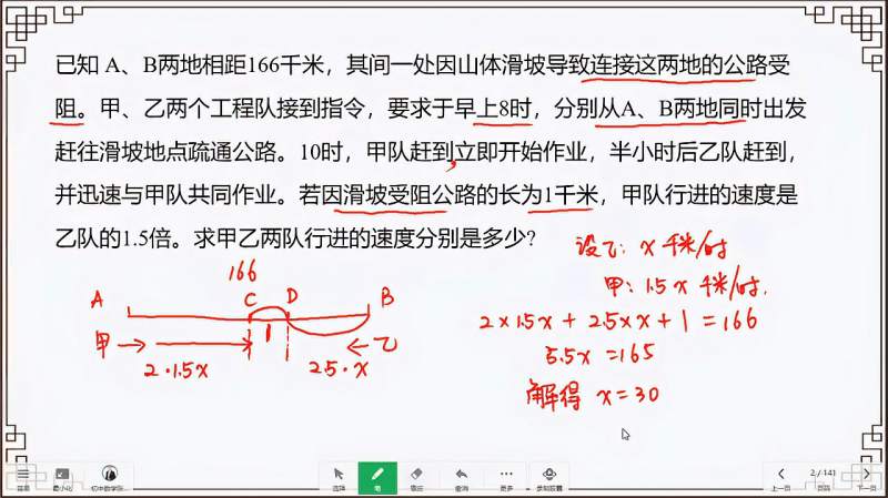 初一数学:期末考试,一元一次方程路程应用题,画图最关键