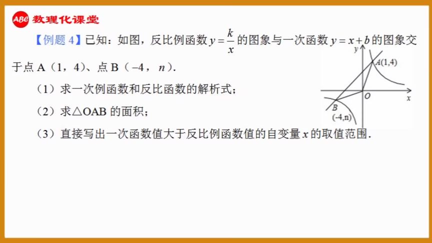 反比例函数典型例题4,数形结合分析是关键,你学会了吗?