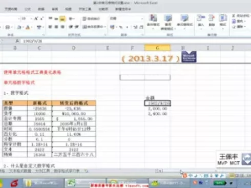 【王佩丰】Excel 2010 入门视频教程第2讲:单元格格式设置_标清