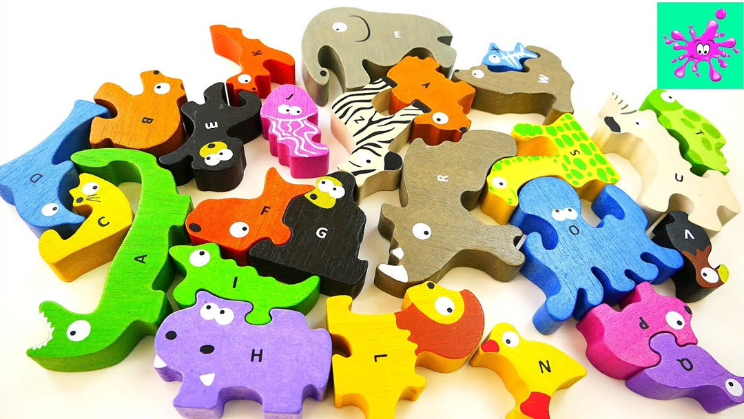 组装小动物卡通积木玩具学习26个字母