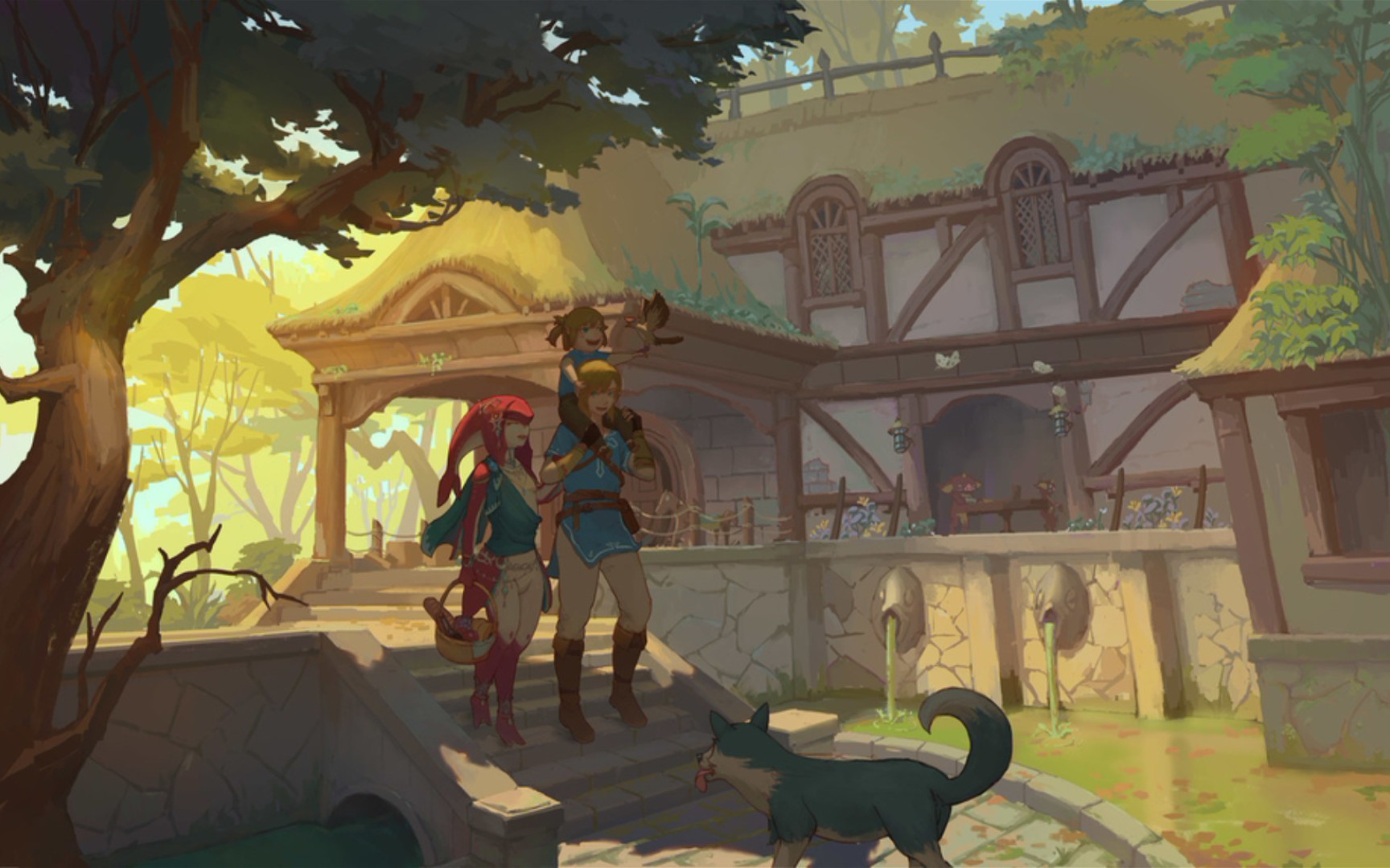 [塞尔达传说 旷野之息 ][新手实况]在大佬的帮助下我也能去城堡偷点...