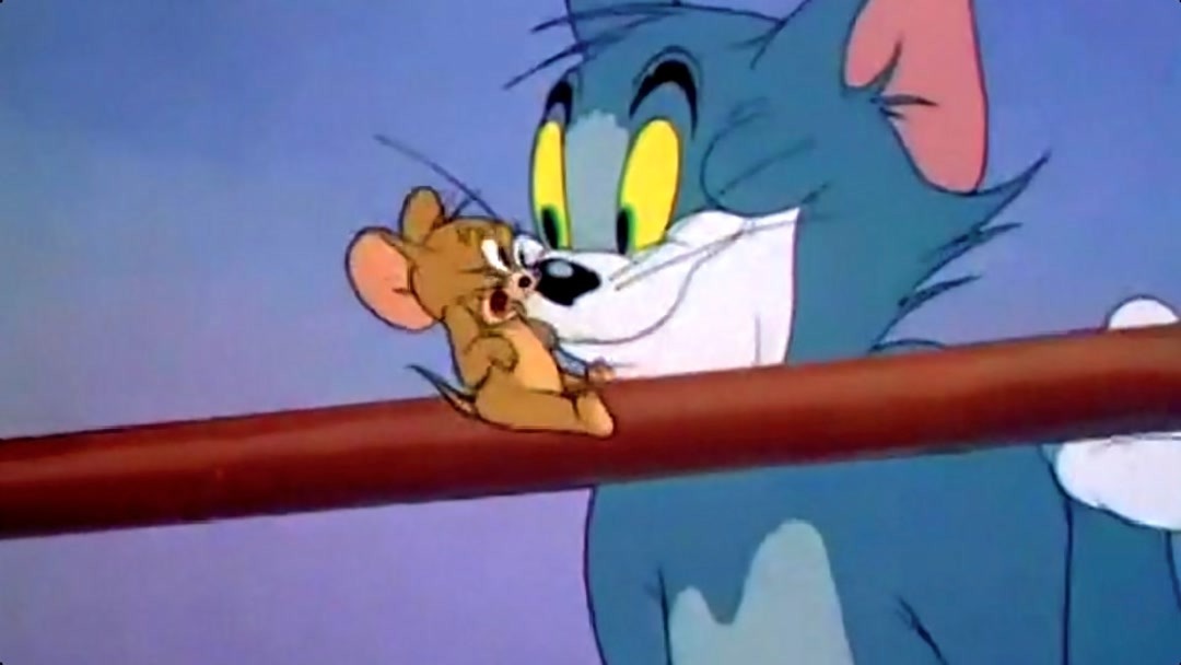 猫和老鼠:汤姆桌球碾压杰瑞,不料杰瑞一个动作,让桌球变棒球