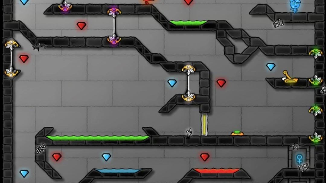 怪物萌萌:森林冰火人4 勇闯水晶庙 隐藏的路径 亲子游戏