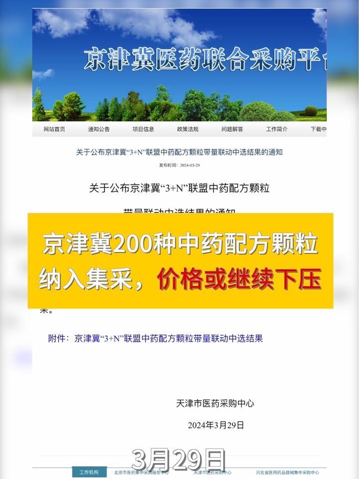 京津冀200种中药配方颗粒纳入集采,价格或继续下压#医保报销 #中药