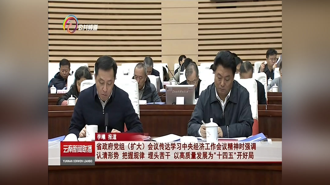 省政府党组(扩大)会议传达学习中央经济工作会议精神时强调