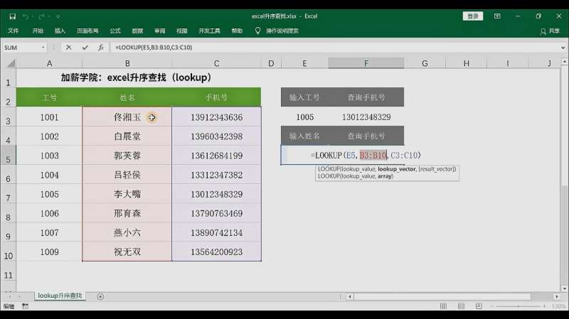 excel函数教程:lookup函数的基础用法,实现精准查找!