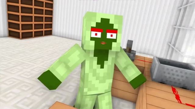 我的世界:善良的实体303,成为了怪物学校的新同学!