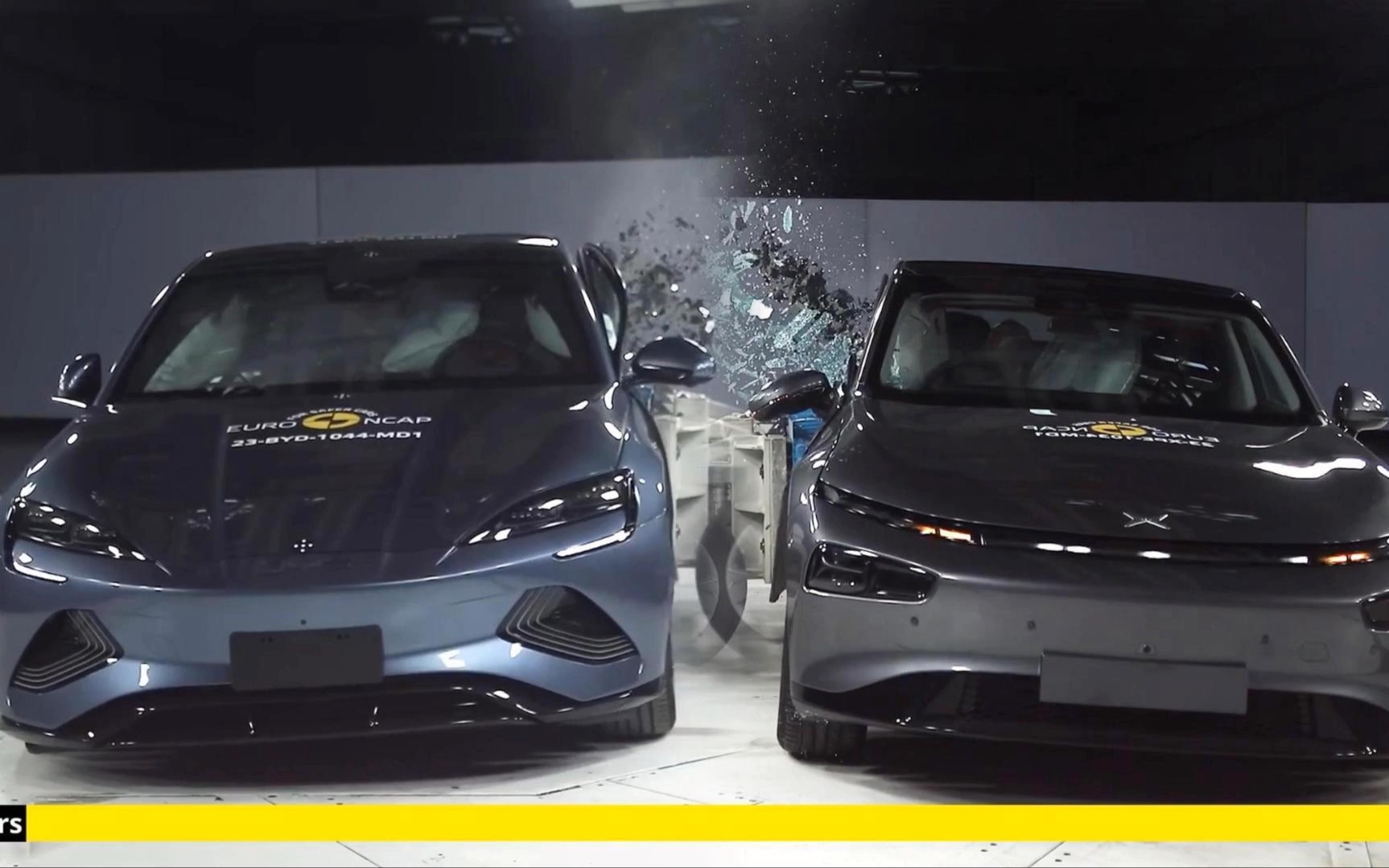 汽车碰撞测试,比亚迪海豹和小鹏P7的安全防护谁更略胜一筹?